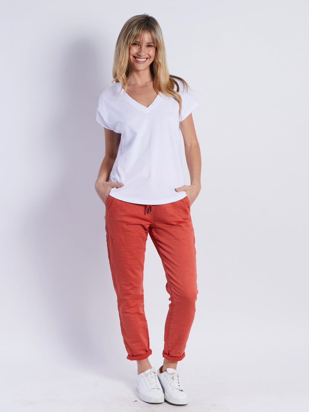 Riley Jogger Jean - Rust – CUT Clothing NZ