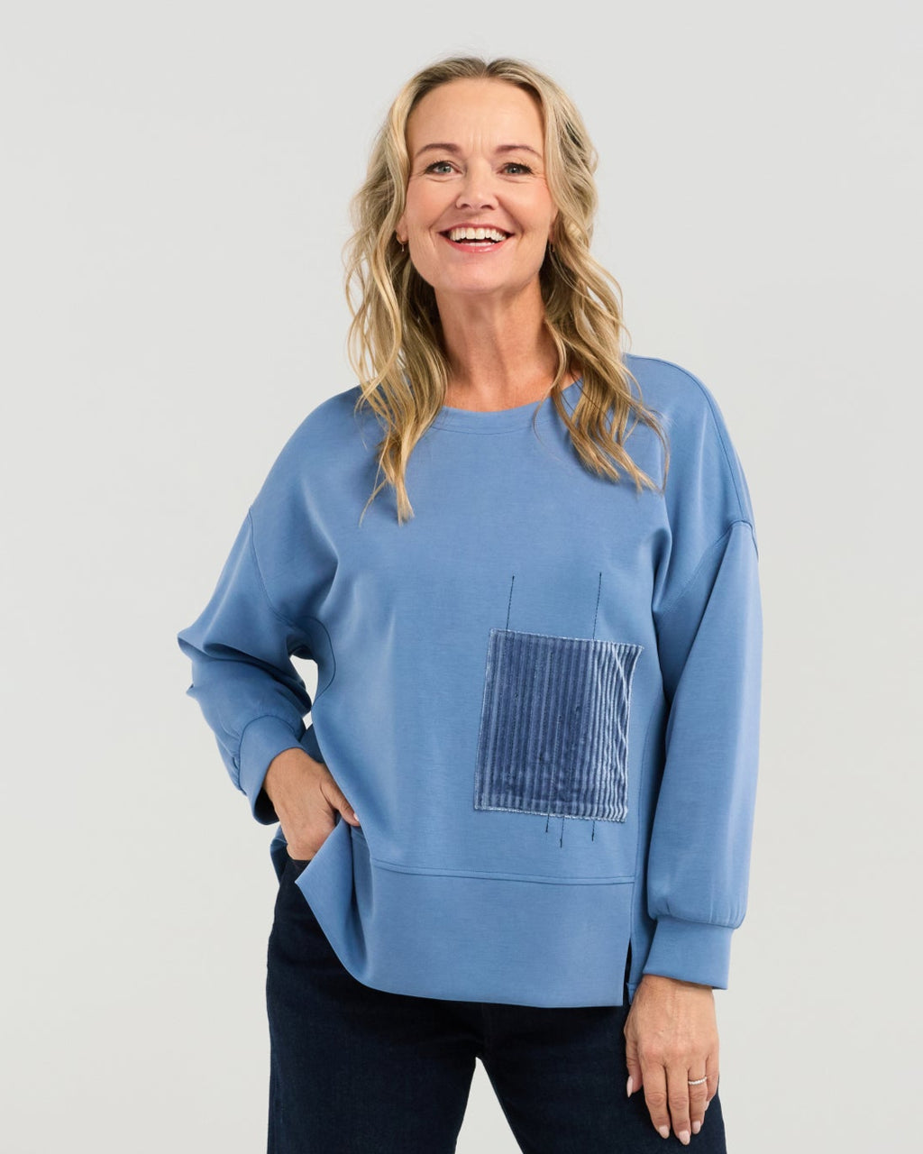 Verona sweat - Blue – CUT Clothing NZ