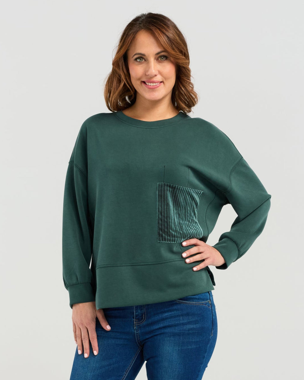 Verona Sweat - Deep Green – CUT Clothing NZ