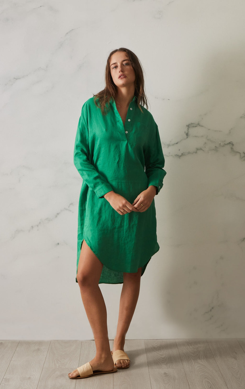 Clare Dress - Green – CUT Clothing NZ